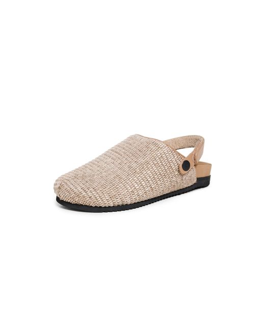 Roam Convert Raffia Clogs in White | Lyst