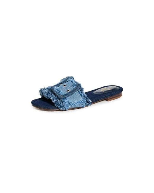 Sam Edelman Bambi Fray Sandals in Blue | Lyst