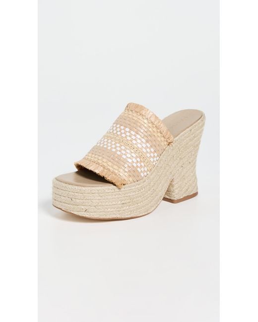 FARM Rio Weaved Raffia Platform Espadrilles in Natural | Lyst
