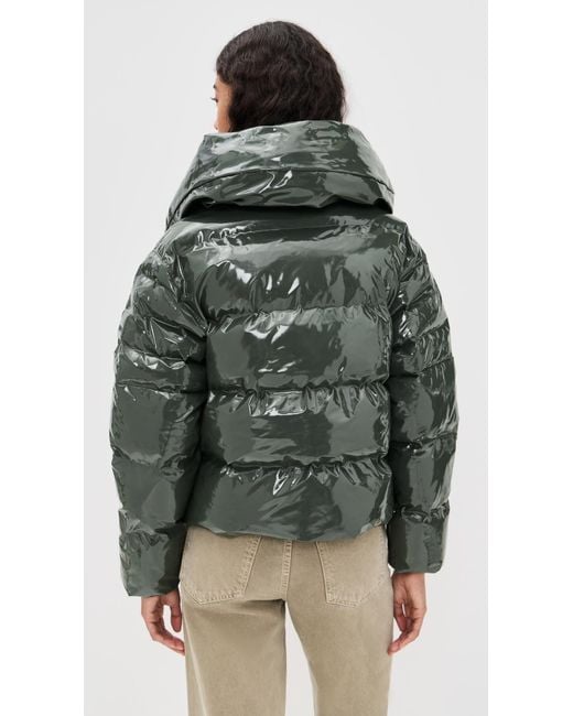 Rains Alta Vision Short Puffer Jacket in Green | Lyst