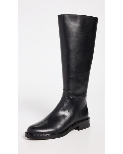 Reformation Nancy Knee Riding Boots in Black | Lyst