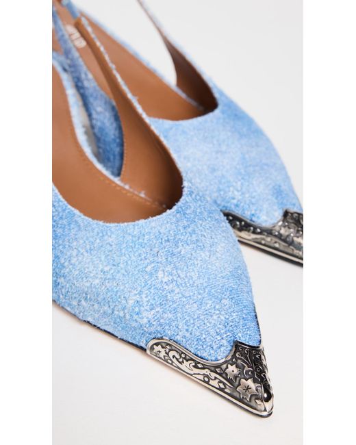 Paris Texas Jessica Western Slingbacks 35Mm in Blue | Lyst