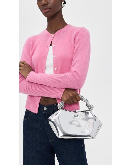 Ganni Small Specchio Bou Bag in Blue | Lyst