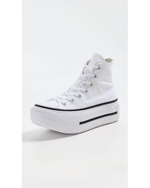 Converse Chuck Taylor All Star Lift Double Stack Sneakers in White | Lyst