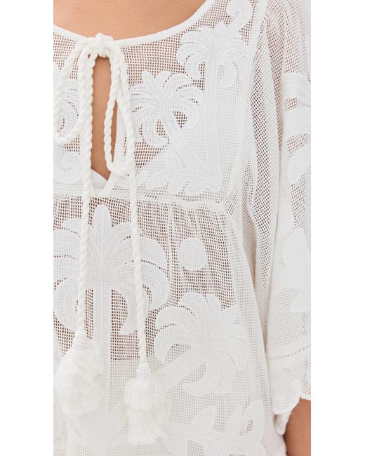 FARM Rio Far Rio Pa Tree Cutwork Ini Dre in White | Lyst