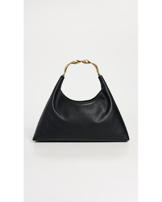 Jonathan Simkhai Twist Handle Hobo Bag in Black | Lyst