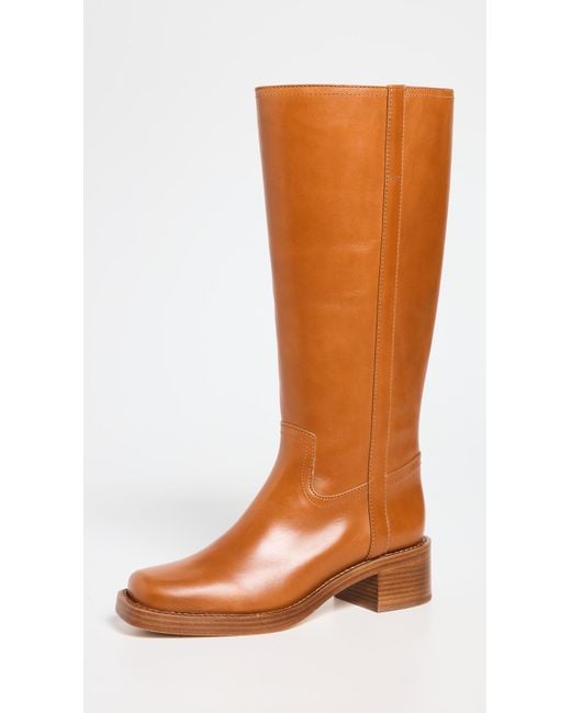 Reformation Frances Knee Boots in Brown | Lyst