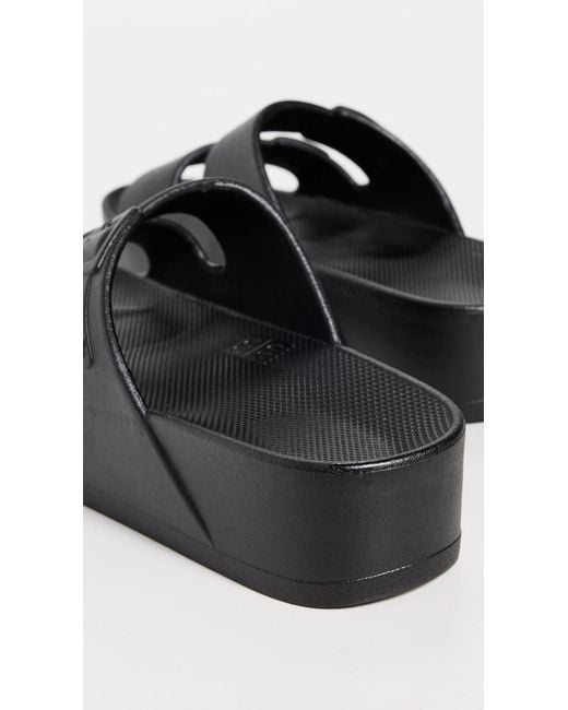 FREEDOM MOSES High Platform Slides in Black | Lyst