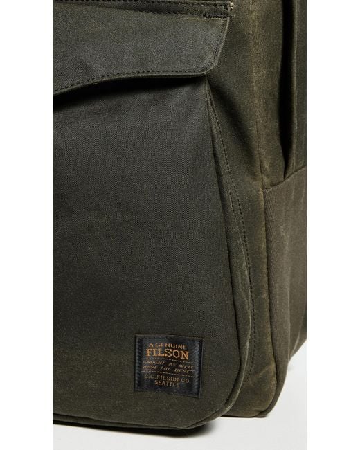 Filson Tin Cloth Journeyman Backpack in Black for Men | Lyst