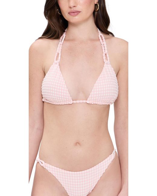PQ Swim Loop Triangle Bikini Top in Pink | Lyst