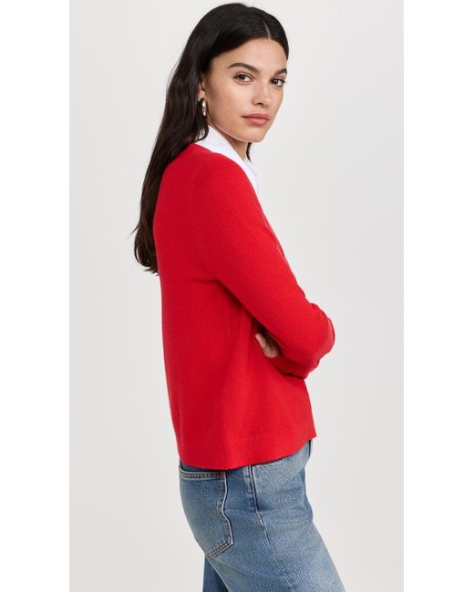 Alice + Olivia Aice + Oivia Denby Woven Coar Puover in Red | Lyst