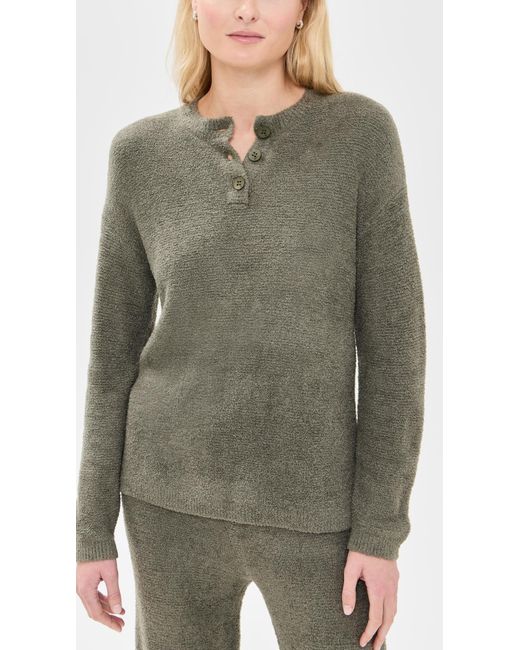 Barefoot Dreams Ccl Textured Pullover in Green | Lyst