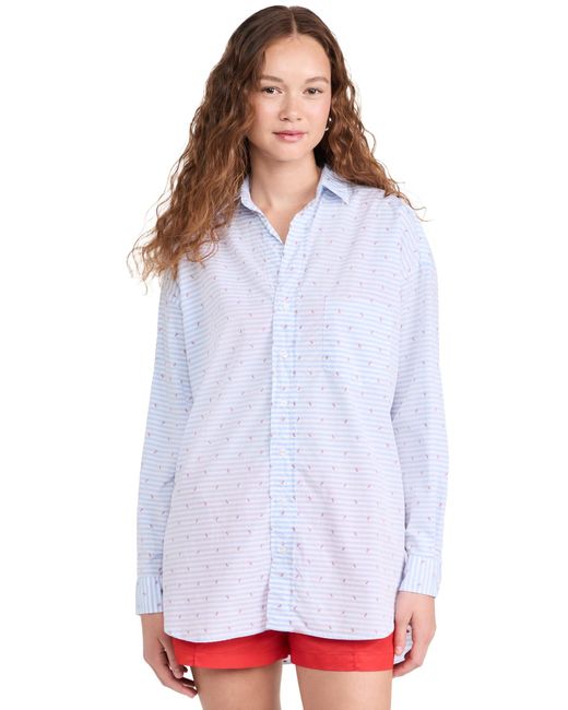 Frank & Eileen Shirley Oversized Button Up Shirt in White | Lyst