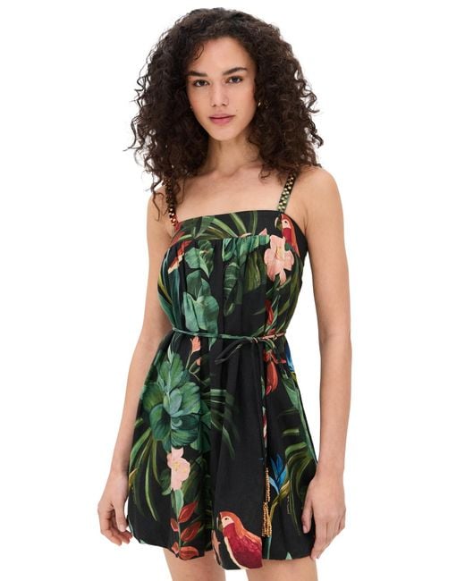 FARM Rio Sleeveless Mini Dress in Green | Lyst