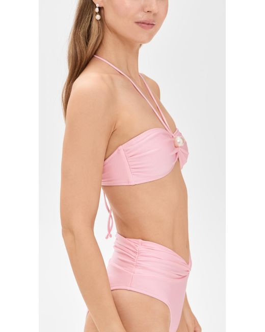 Shani Shemer Hani Heer Juno Bikini Top in Pink | Lyst