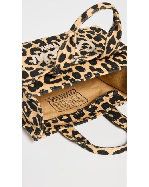 COACH Leopard Cargo Tote 26 in Black | Lyst