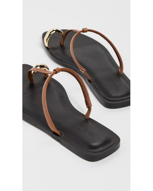 Madewell The Dessa Toe Ring Sandal in Black | Lyst