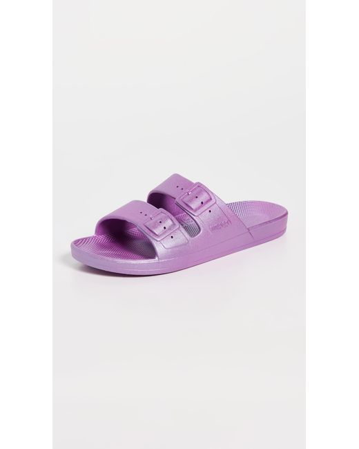 FREEDOM MOSES Metallic Slides in Purple | Lyst