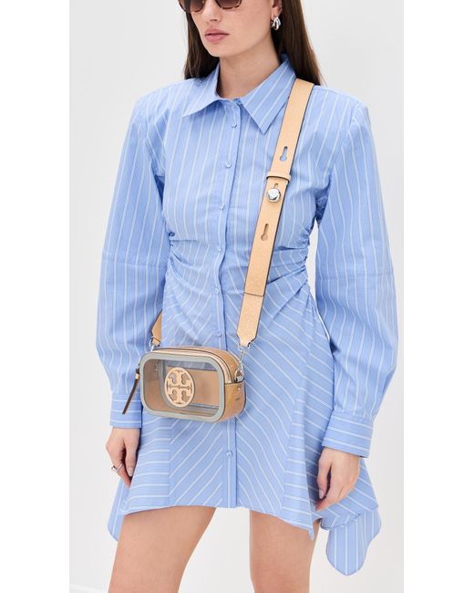 Tory Burch Miller Pvc Mini Crossbody Bag in White | Lyst