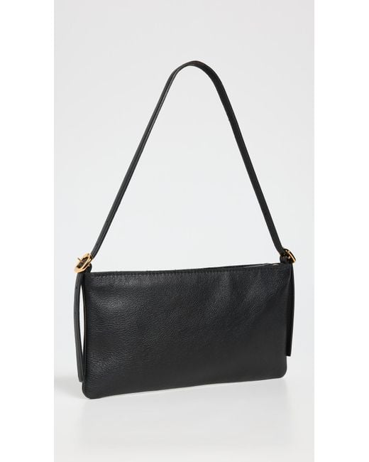 Madewell Slouch Mini Shoulder Leather in Black | Lyst
