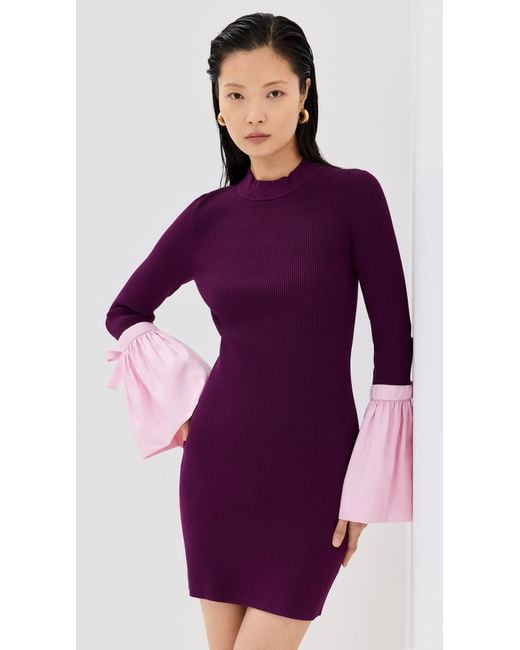 Jonathan Simkhai Ikhai Agathea Knit Cobo Ini Dre Acai Uti in Purple | Lyst