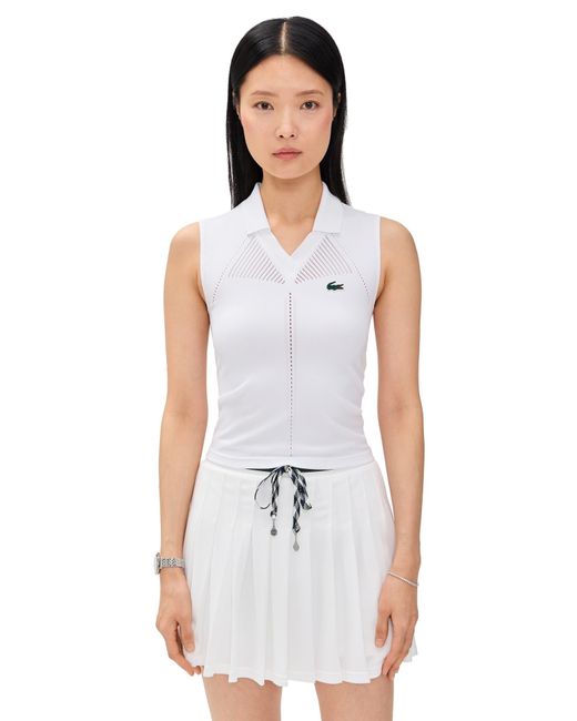 Lacoste Heritage Active Top in White | Lyst