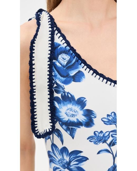 FARM Rio Floral Cascade One Piece in Blue | Lyst