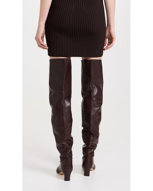 STAUD Wally Over The Knee Boots in Brown | Lyst