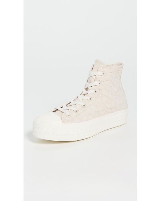 Converse Chuck Taylor All Star Lift Platform Textured Material Sneakers ...