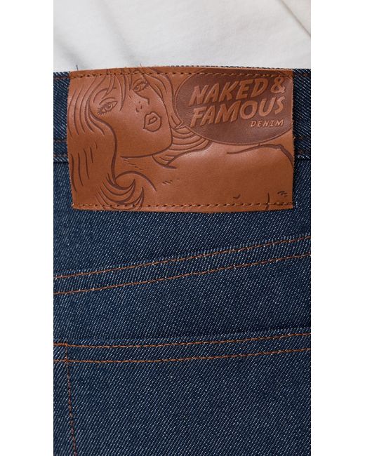 Naked & Famous Weird Guy Natural Selvedge Jeans in Blue for Men | Lyst
