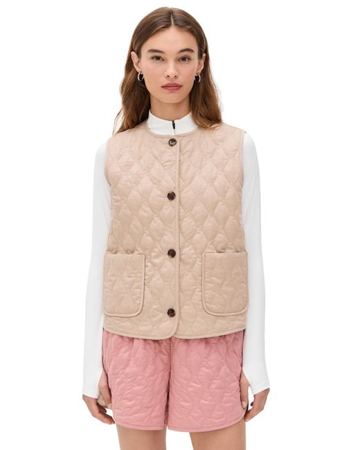 Varley Karla Quilted Vest in Pink | Lyst