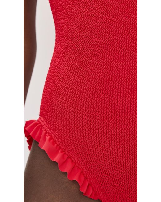 Hunza G Lisa One Piece in Red | Lyst