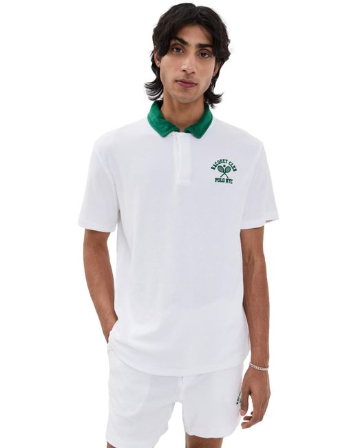Polo Ralph Lauren Terry Racquet Polo in White for Men | Lyst