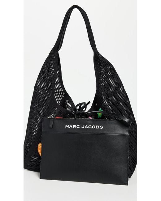 Marc Jacobs The Daisy Crochet Sack Bag in Black | Lyst