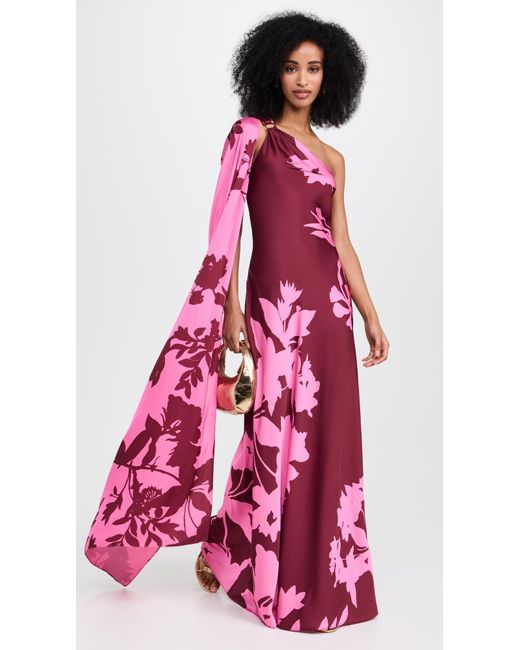 Hemant & Nandita Heant And Nandita One Houlder Long Dre Black Agenta in ...