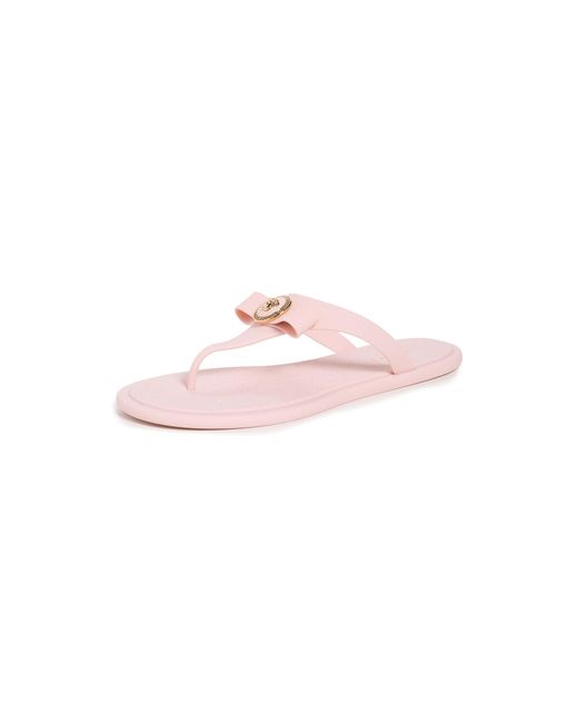 Versace Rubber Slides 1Pt2V-Dusty Rose/Oro in Black | Lyst