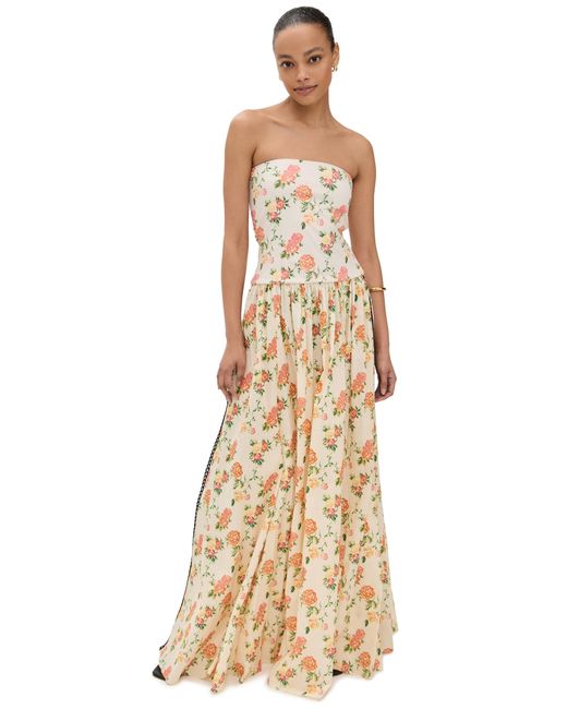 Caroline Constas Mariana Dress in Natural | Lyst