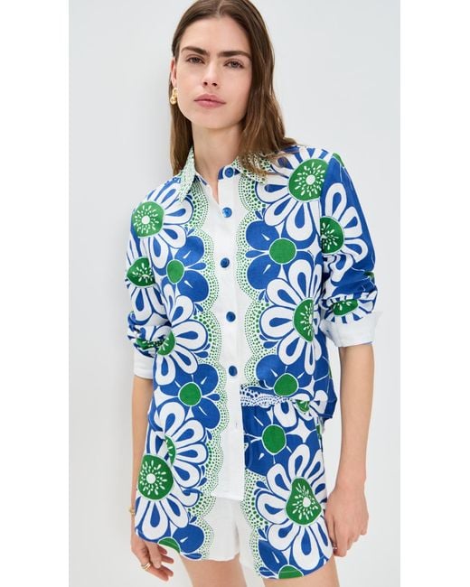 FARM Rio Exclusive Top in Blue | Lyst