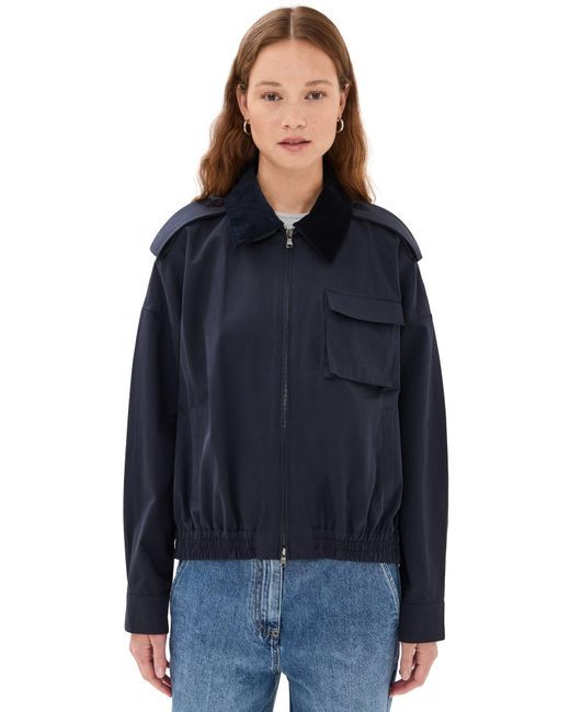 Tibi Bio Twill Bomber Jacket in Blue | Lyst