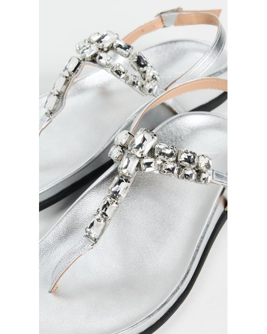 Ancient Greek Sandals Katerina Crystal Sandals in White | Lyst