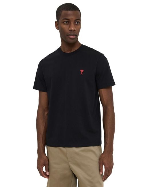 Ami Paris Adc Classic Fit Logo Tee in Black for Men | Lyst