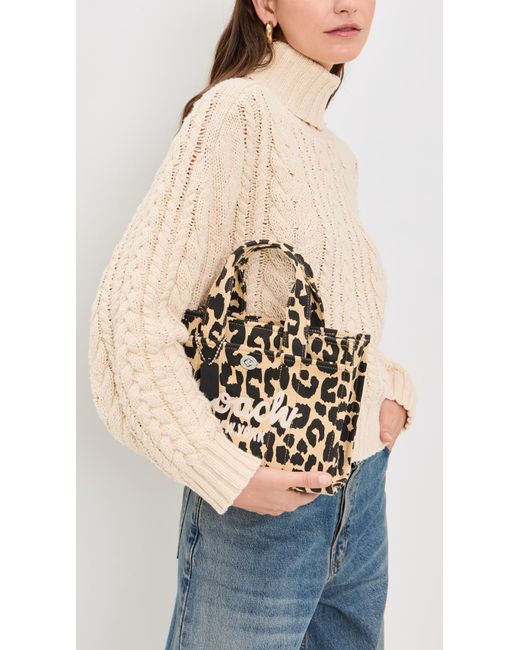 COACH Leopard Cargo Tote 26 in Black | Lyst