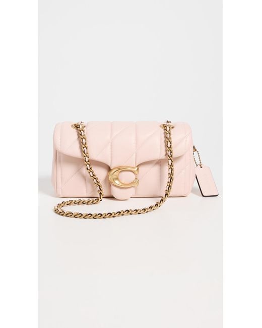 COACH Quilted Tabby Shoulder Bag 20 With Chain in Pink | Lyst
