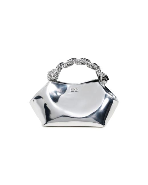 Ganni Small Specchio Bou Bag in Blue | Lyst