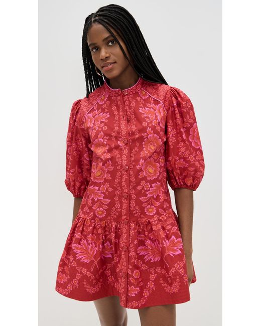 FARM Rio Mini Dress in Red | Lyst