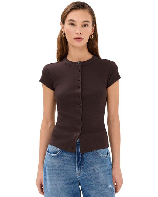 Reformation Raelynn Knit Top in Black | Lyst