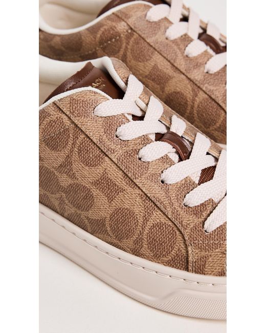 COACH High Line Signature Coated Canvas Sneakers | Lyst