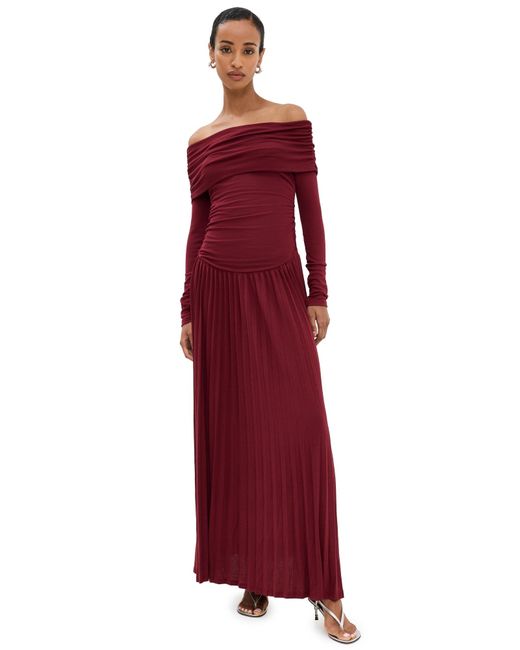 Lioness Field Of Dreams Long Sleeve Maxi Dress in Red | Lyst