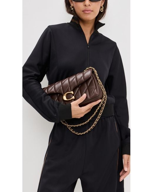 COACH Quilted Tabby Shoulder Bag 26 With Chain in Brown | Lyst