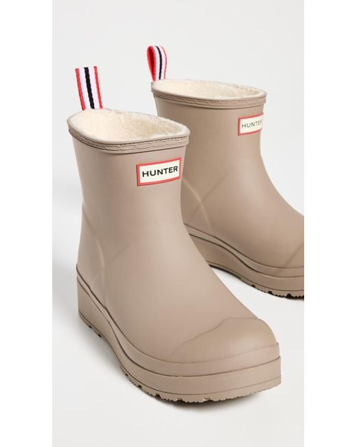 HUNTER Sherpa Lined Play Booties in White | Lyst